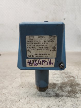 OMEGA ENGINEERING GENERAL PURPOSE PRESSURE SWITCH MODEL 109 TYPE PSW in ...