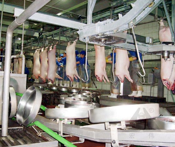 Slaughter Line Railing System carcass slaughtering conveyor production ...