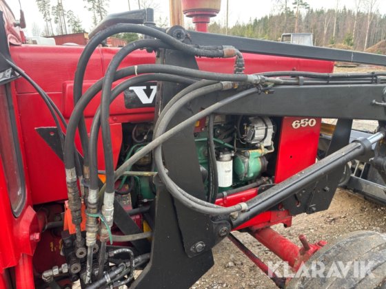 Tractor Volvo BM 650 with loader in Vetlanda, Jonkoping County, Sweden