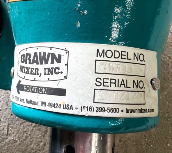 Brawn Mixer, Inc. SDA33 in Oldmans Township, NJ, USA