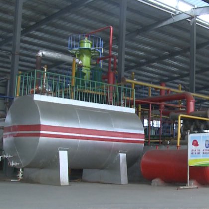 Waste black engine oil refinery recycling plant in Zhengzhou, China