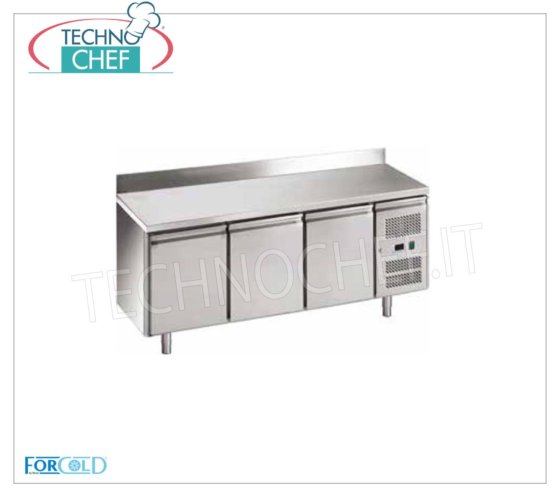 Forcold - Freezing Table-Freezer 3 Doors with Backsplash, Temp.-18°/-22 ...
