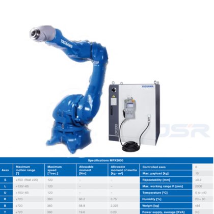 Industrial 6 axis robot arm MPX2600 automatic yaskawa robot arm spray ...