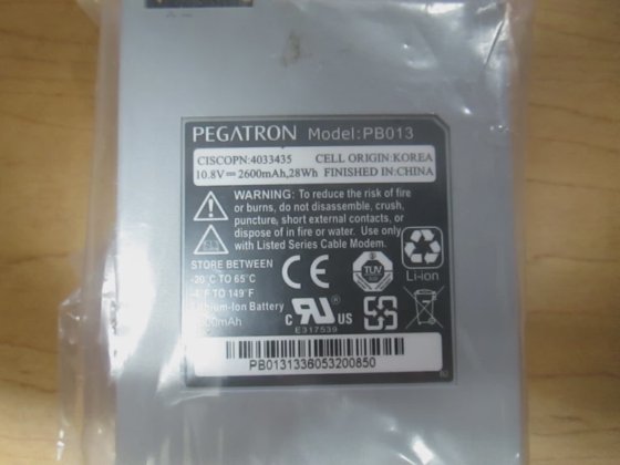 Pegatron Model PB013 Modem Lithium Ion Battery in Watertown, CT, USA