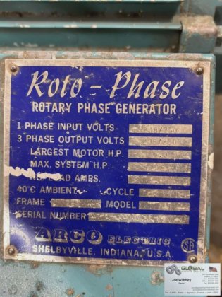Arco Roto Phase Rotary Phase generator 208/230 Model A in Watertown, CT ...