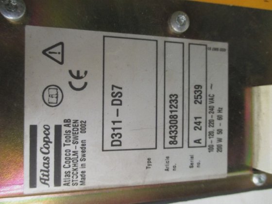 ATLAS COPCO TENSOR DS7 200W 50/60HZ DRIVE ADVANCED CONTROLLER D311-DS7 ...