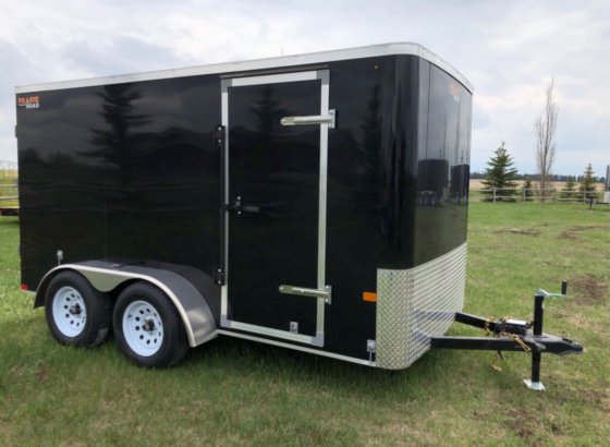 2023 Prairie Road 6x12 Cargo Trailer Tandem Axle Black Barn Doors in ...