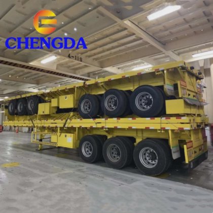 China 40FT Container Truck Trailers 3 Axles Flatbed Semi Trailer in ...
