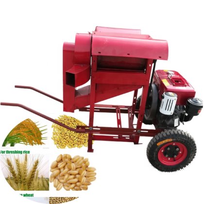 Grain Paddy Rice Thresher Machine Threshing Wheat Sorghum Sheller ...