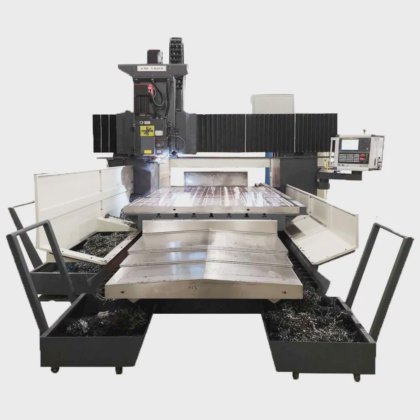 CNC Vertical Milling Double Worktable Surface Cutter Machine in ...