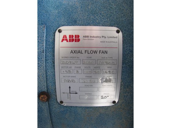 ABB AF500 AXIAL FLOW FAN BLOWER in Campbellfield, Victoria, Australia
