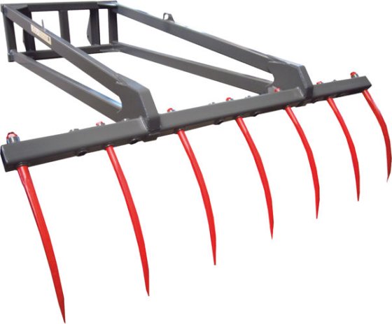 SILAGE RAKE for loader from 1,5 to 10tons lifting capacity in ...