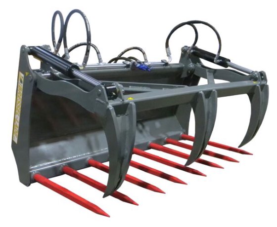 MANURE FORK WITH DOWNHOLDER for loader from 0,6 to 2tons lifting ...