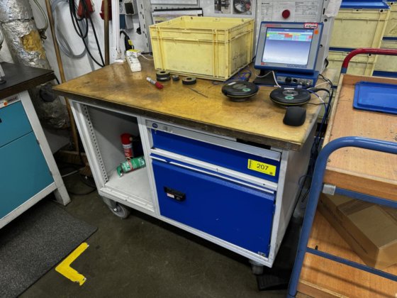 Workbench with Measuring Unit and Tool Wall Marposs Merlin in ...