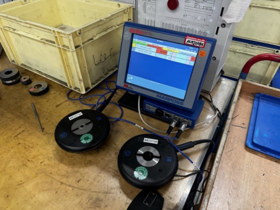 Workbench with Measuring Unit and Tool Wall Marposs Merlin in ...