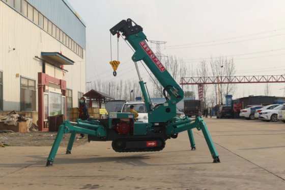 1ton mini spider crane Hydraulic Telescopic Boom mini crane truck ...