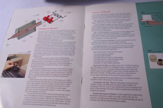 TA Instruments TGA/DSC THERMAL THERMOGRAVIMETRIC Analyzer Model SDT ...