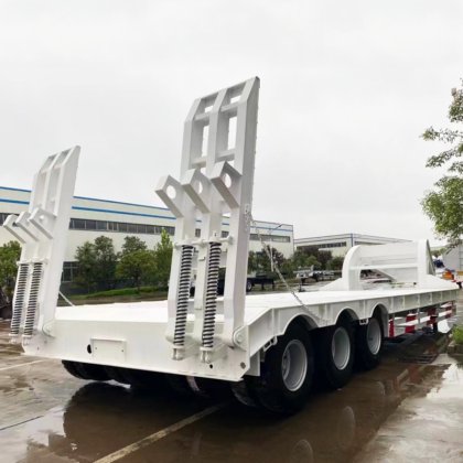 Nieuw Fabriek Directe Levering CIMC 3 As Laag Bed Semi Vrachtwagen ...