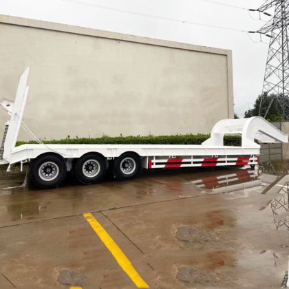 Nieuw Fabriek Directe Levering CIMC 3 As Laag Bed Semi Vrachtwagen ...