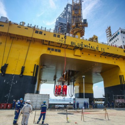 Technical testing of offshore platforms in Dongying, China