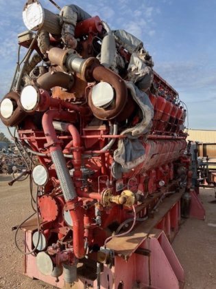 Waukesha 12V-AT27GL Natural Gas Engine in Center, CO, USA