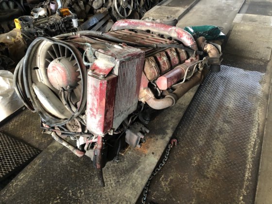 Deutz V8 twin turbo engine BF8L413F in Zevenbergen, Netherlands