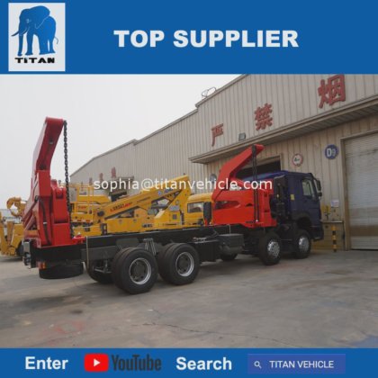 Crane Movable Chassis Truck Semi Trailer Side Lift Container Loader/20 ...