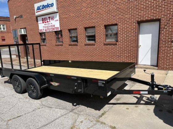 2025 H&H TRAILERS 82x14 Solid Side Utility Trailer 7K Tandem in Red Oak ...