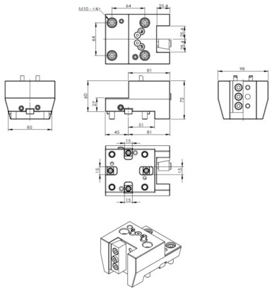 BMT55 OD (1)" inch TURNING HOLDER, HEIGHT 60mm in Toronto, Ontario, Canada