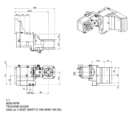 Tsugami Thread whirling unit for BO205/BO206 in Toronto, Ontario, Canada