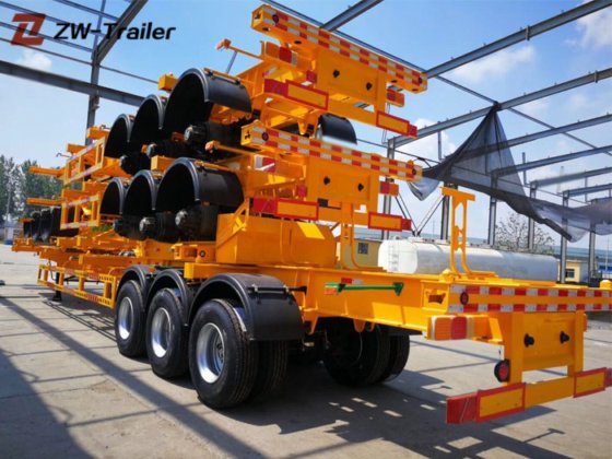 20ft Skeletal Container Trailer Chassis in Shanghai, Shanghai, China