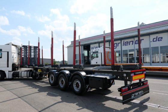 SADDLE PLATE WOOD SCHWARZMÜLLER 3-axle 6 x ECCO STEEL in Mengen, Germany