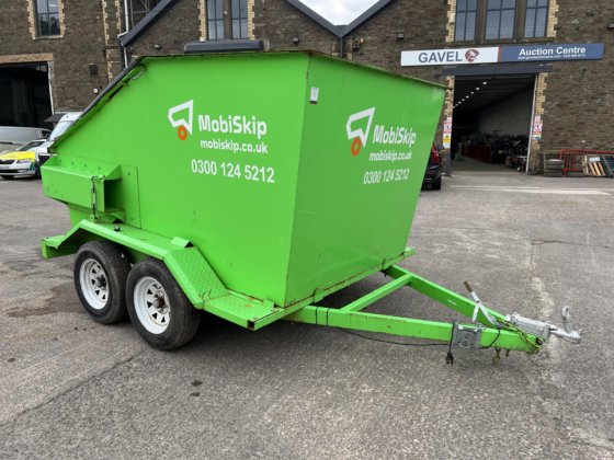 Steel Frame Front Loader Skip Approx 2600 x 1900 x 1450mm Mounted on ...