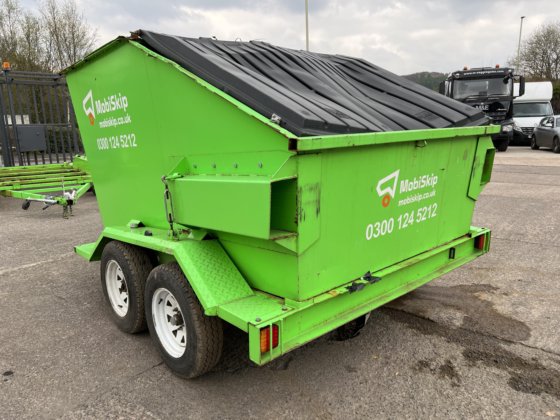 Steel Frame Front Loader Skip Approx 2600 x 1900 x 1450mm Mounted on ...