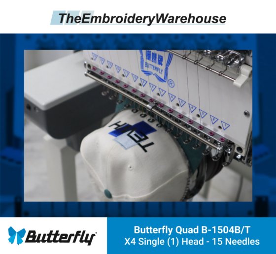 Butterfly Quad B 1504b T 4 Heads 15 Needles Commercial Embroidery