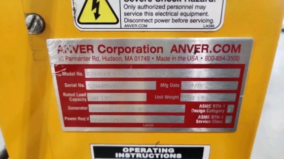 Anver Center-Load Vacuum Lifter in Brampton, Ontario, Canada