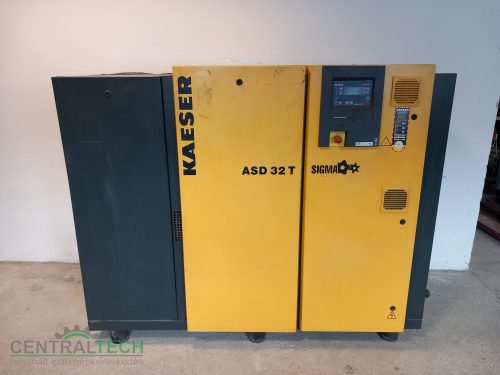 Kaeser ASD 32T screw compressor, with refrigeration dryer 18.5kW, 8 bar ...