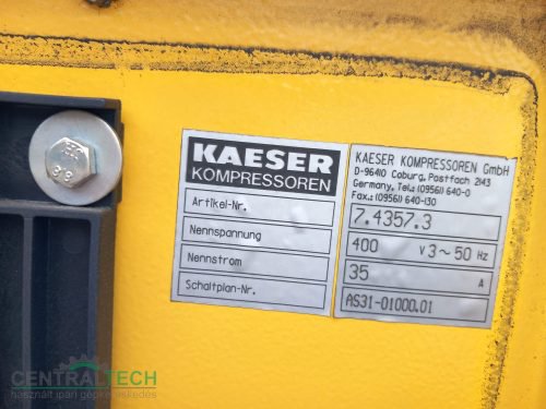 Kaeser ASD 32T screw compressor, with refrigeration dryer 18.5kW, 8 bar ...