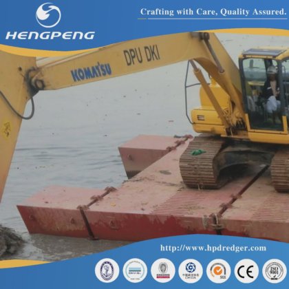 Compact Excavator Modular Floating Platform Barge for Efficient ...