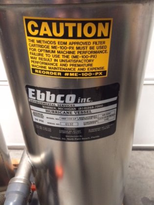 Ebbco model HRF-155-LP filtration system. in Burlington, NC, USA