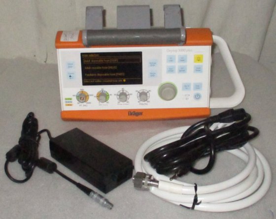 Drager Draeger Dräger Medical OXYLOG Oxy Log 3000 Plus PORTABLE ...