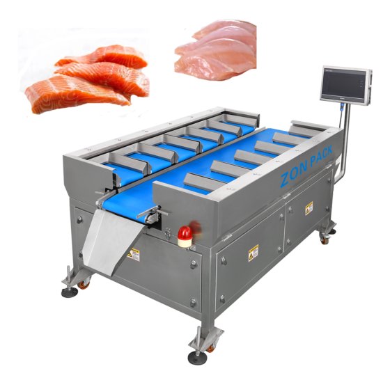 Semi automatic fresh pork beef chicken duck meat potato scale 12 belt ...