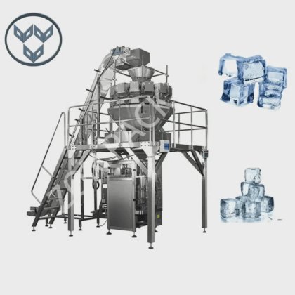 Automatic ice weighing vertical ice cube packing machine with pouch ...
