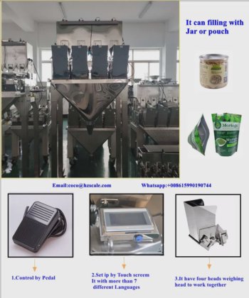 Linear Bucket Scale Linear Weighing Machine 4 Head Linear Weigher in ...