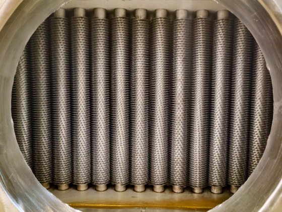 中古 Enco finned tube heat exchanger - recuperator - Shell and tube heat ...