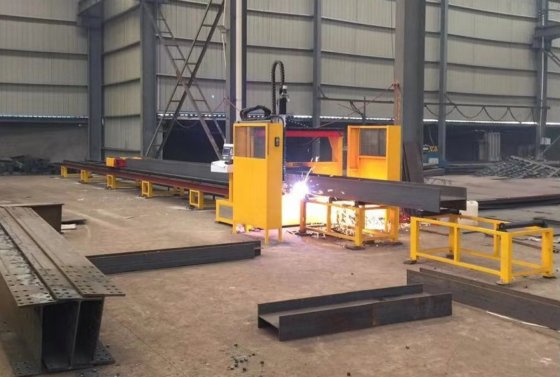 structural steel processing line / automatic beam steel cutter ...