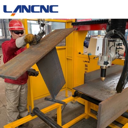 H beam steel profile plasma cutting coping drilling processing machine ...