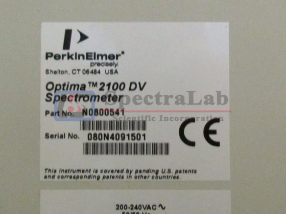 PerkinElmer Optima 2100 DV ICP-OES Spectrometer in Markham, Ontario, Canada