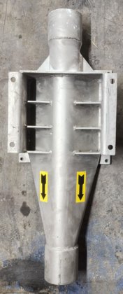 10" SQUARE DROPOUT BOX FOR ROTARY FEEDER OR PNEUMATIC CONVEYING 4" PIPE ...