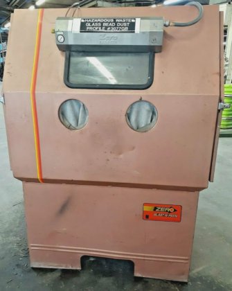 ZERO MFG. CO. SAND BLAST CABINET, MODEL: BNP 220-1, WORK AREA: 50"X45 ...